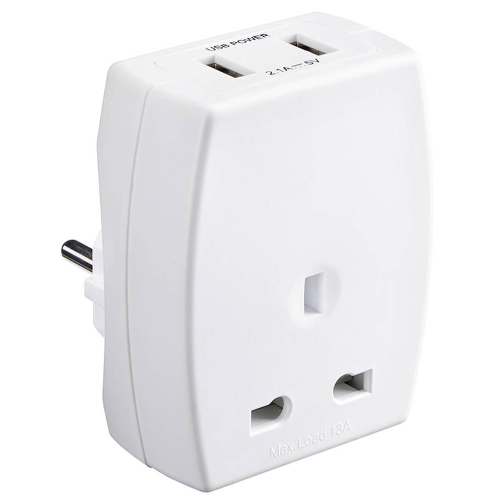 Masterplug USB (2.1A) Travel Adapter - EURO (TAUSBEUR2-MP)
