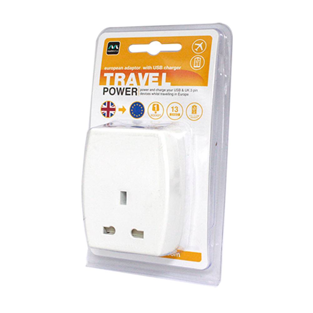 Masterplug USB (2.1A) Travel Adapter - EURO (TAUSBEUR2-MP)