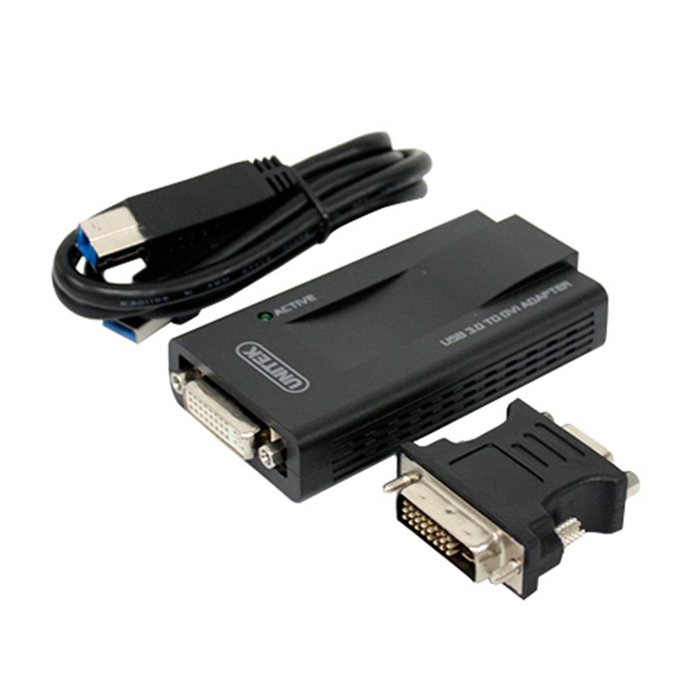 Unitek Bus Powered USB 3.0 To DVI Converter + VGA Adaptor Support Full ...
