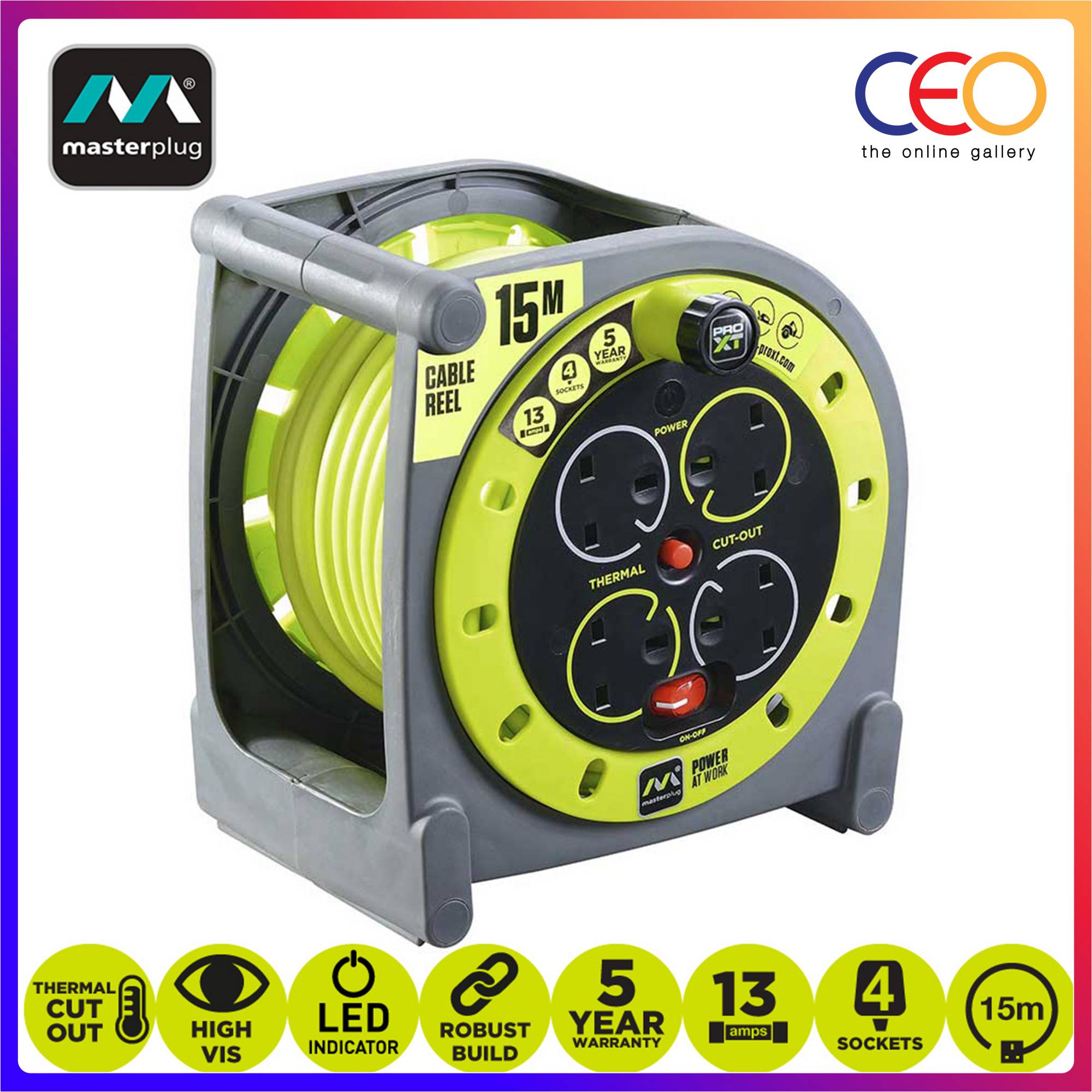 Masterplug Pro-XT 15 Meter Cable