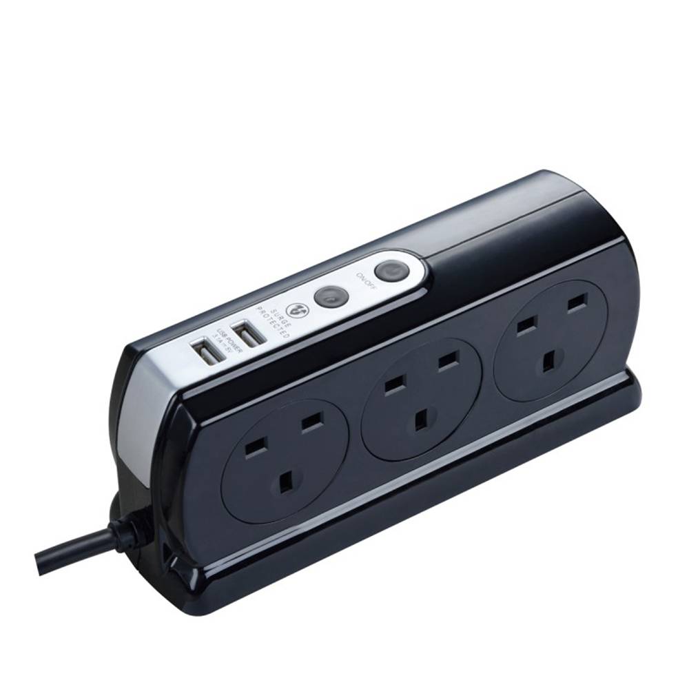 Masterplug Surge Protector 6 Gang 2 USB 3.1A 2 Meter Extension Leads ...