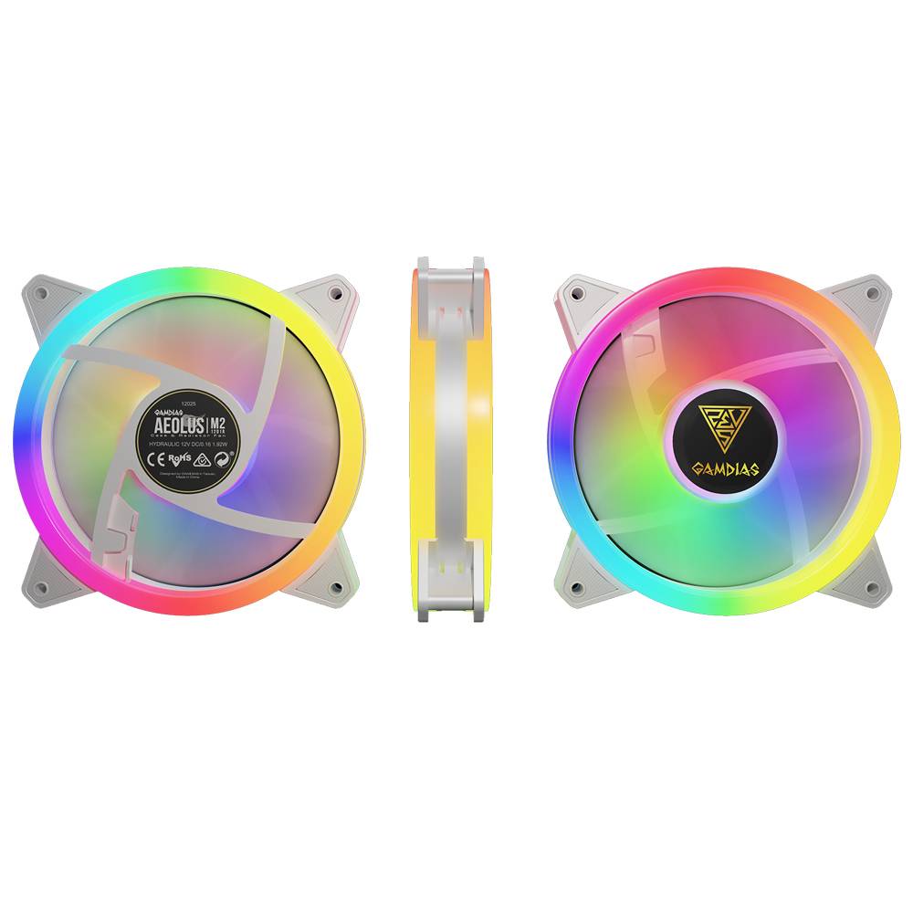Gamdias AEOLUS M2 1204R 120mm RGB Case and Radiator 4-Fan Pack With ...