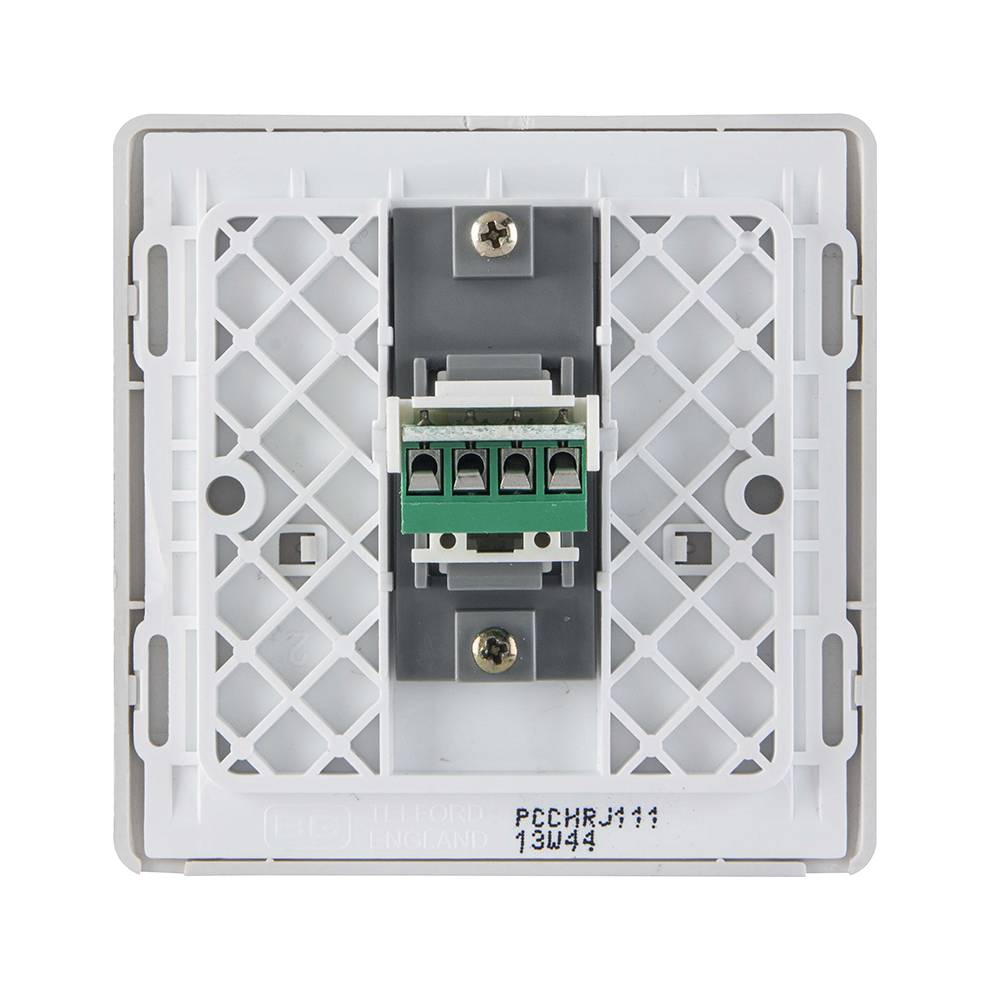 British General Neo Slimline Telephone Outlet RJ11