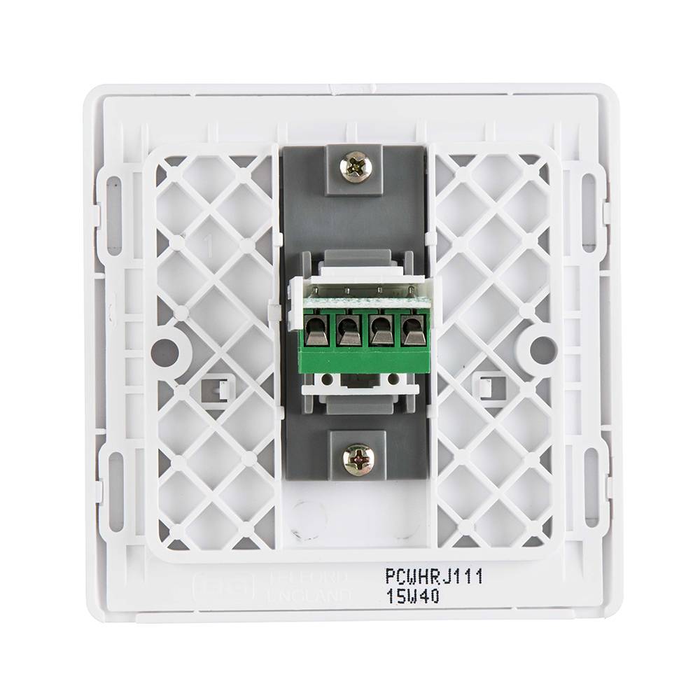 British General Neo Slimline Telephone Outlet RJ11