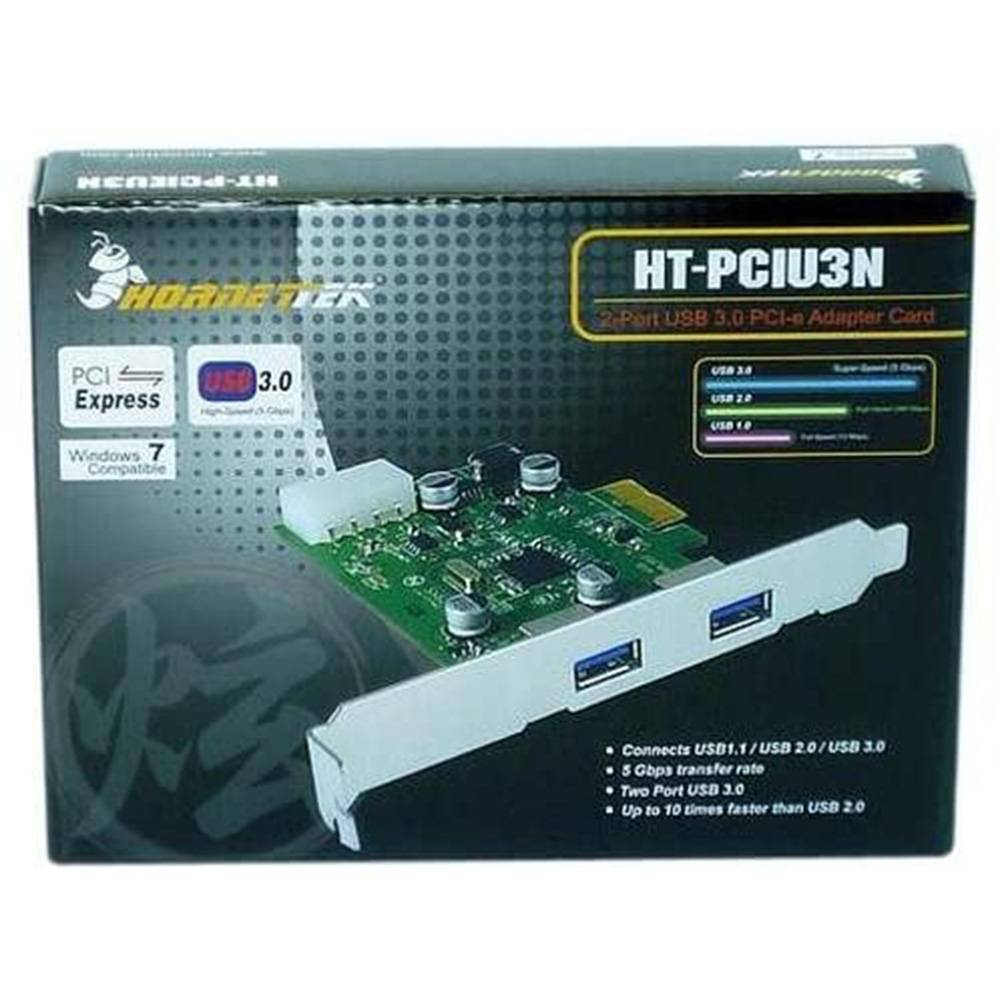 HornetTek 2-Port USB 3.0 Internal PCI-e Adapter Card (HT-PCIU3N)