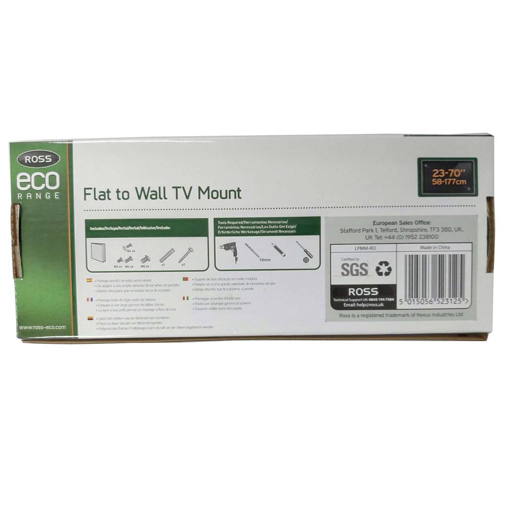 Ross Bracket ECO Range Flat to Wall 23-70 inch TV Wall Mount Picture ...