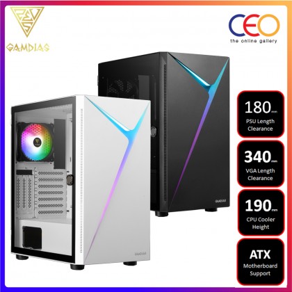 Gamdias ARGUS E4 ELITE Mid-Tower PC Case ATX Micro-ATX Mini-ITX Desktop ...