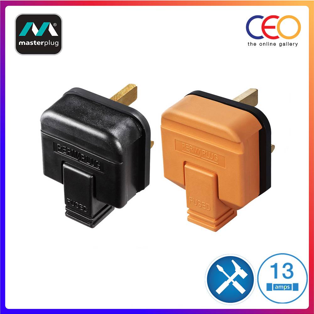 Masterplug Rewireable Heavy Duty Industrial Quality 3-pin Mains Plug ...