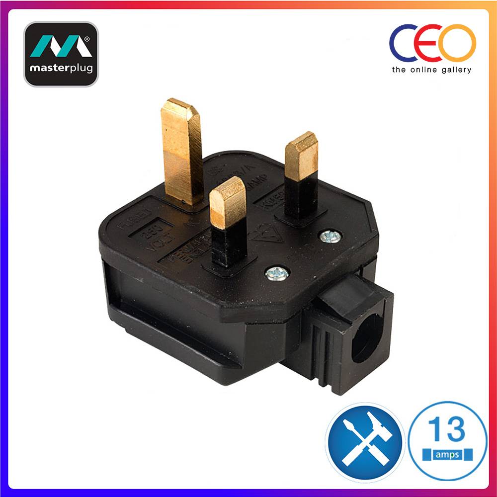 Masterplug Rewireable Heavy Duty Industrial Quality 3-pin Mains Plug ...