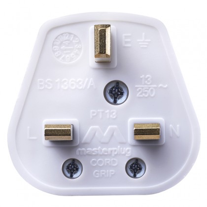 Masterplug Basic Rewireable Fitted with 13A Fuse and Sleeved 3-Pin Main ...