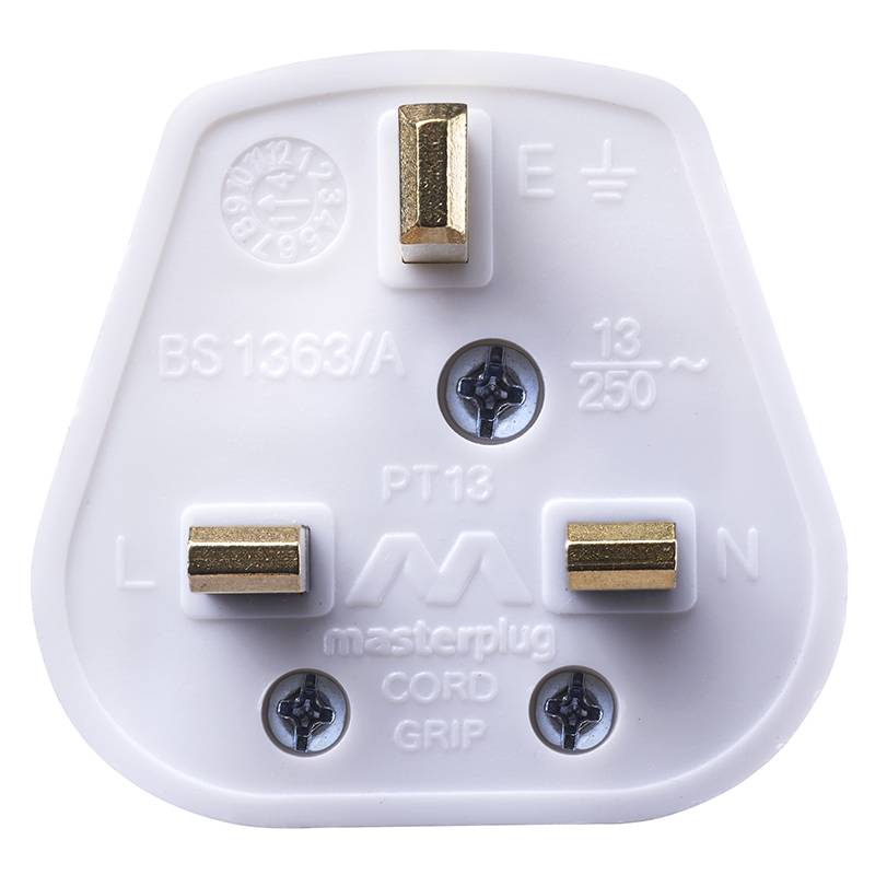 Masterplug Basic Rewireable Fitted with 13A Fuse and Sleeved 3-Pin Main ...