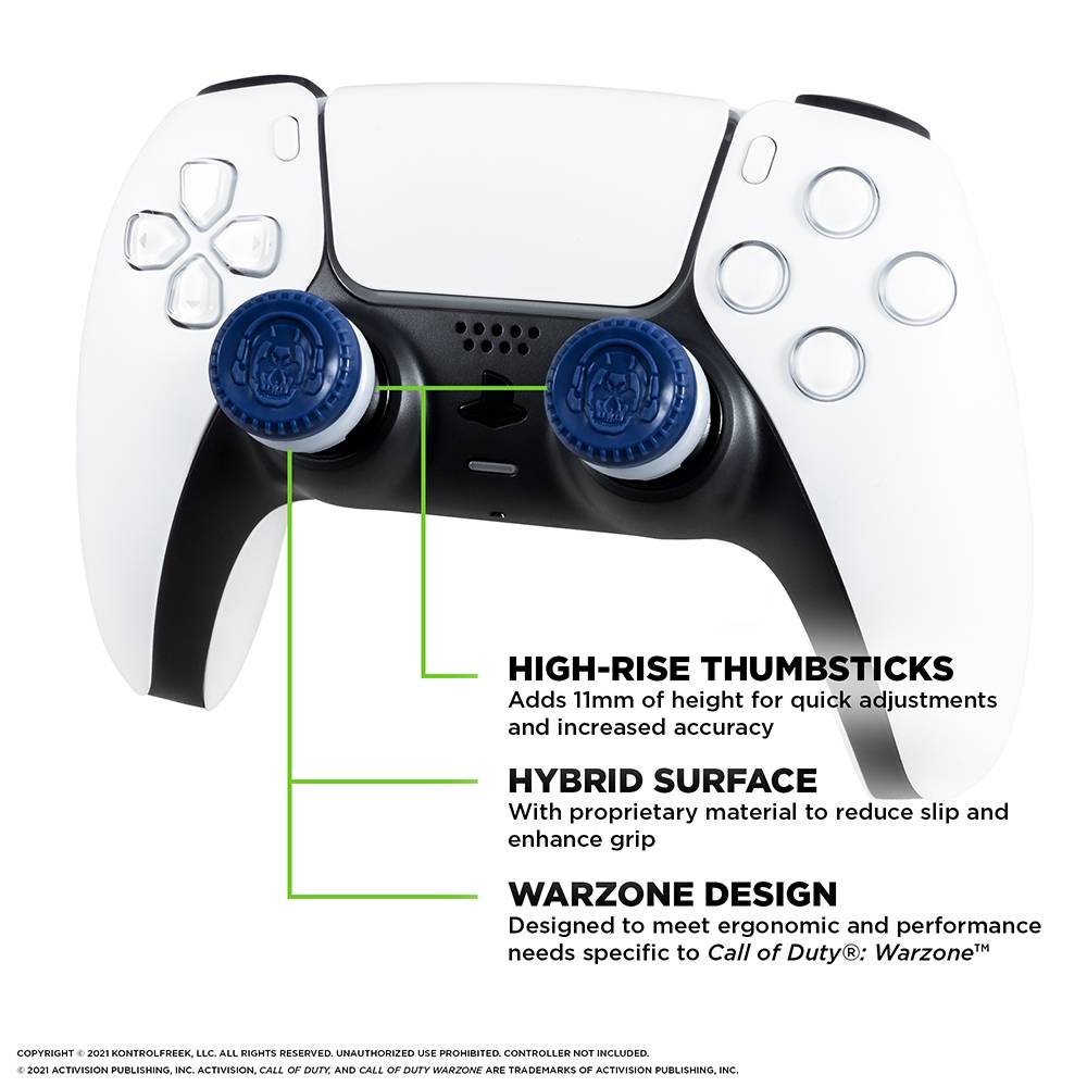 KontrolFreek Call Of Duty: Warzone Performance Thumbstick Ghost Hybrid ...