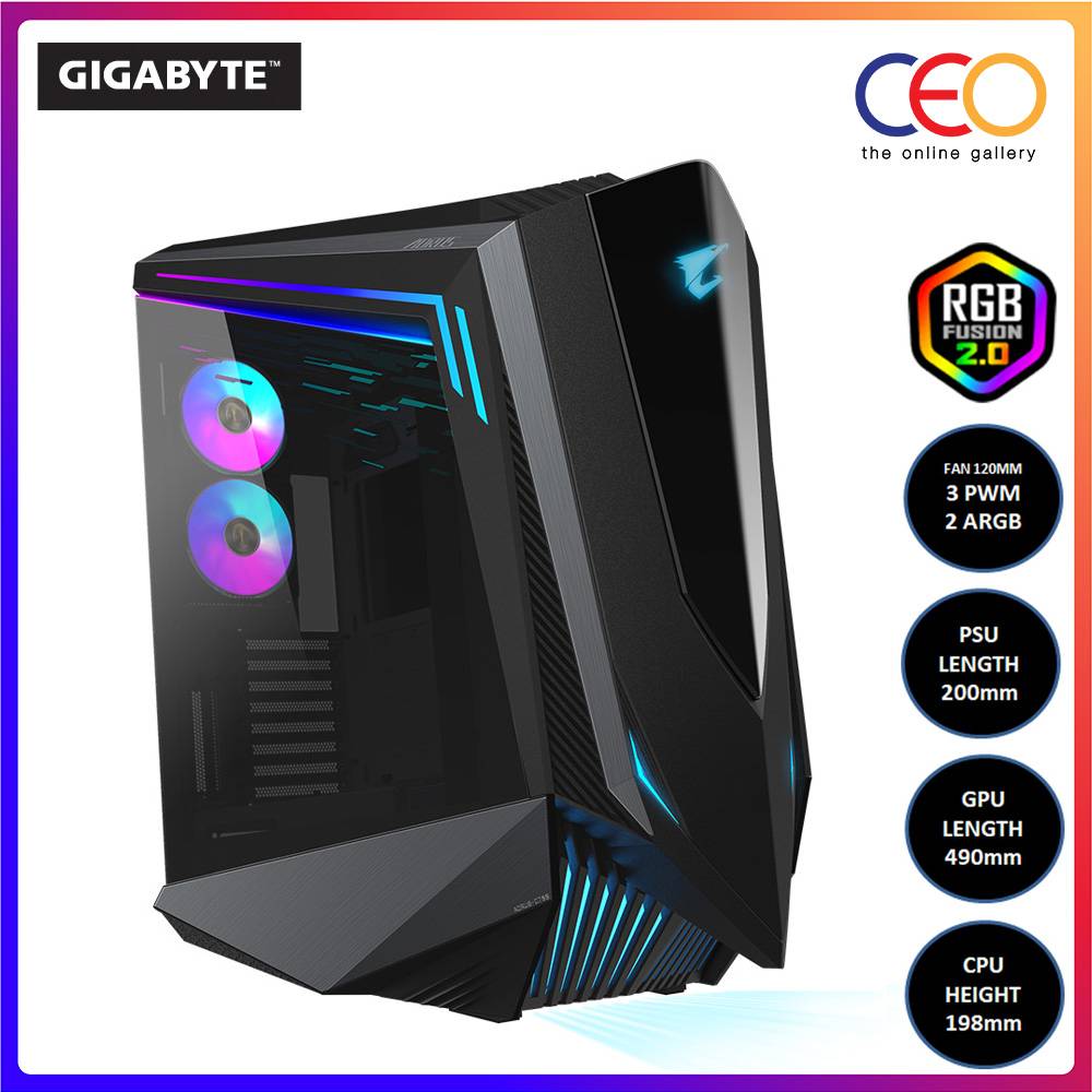 Gigabyte AORUS C700 Glass Full-Size Tempered Glass Both Side Panel Full ...