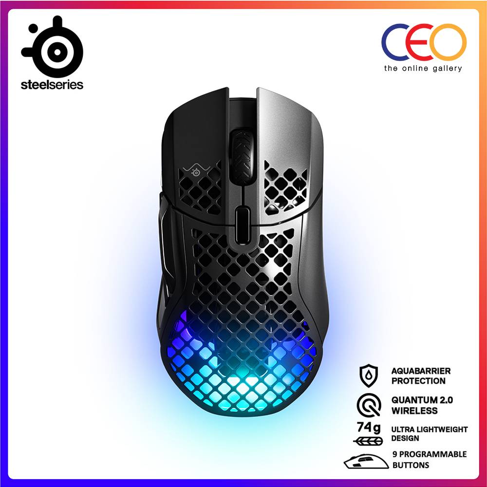 SteelSeries Aerox 5 RGB Ultra Lightweight Multi-Genre 9 Programmable ...