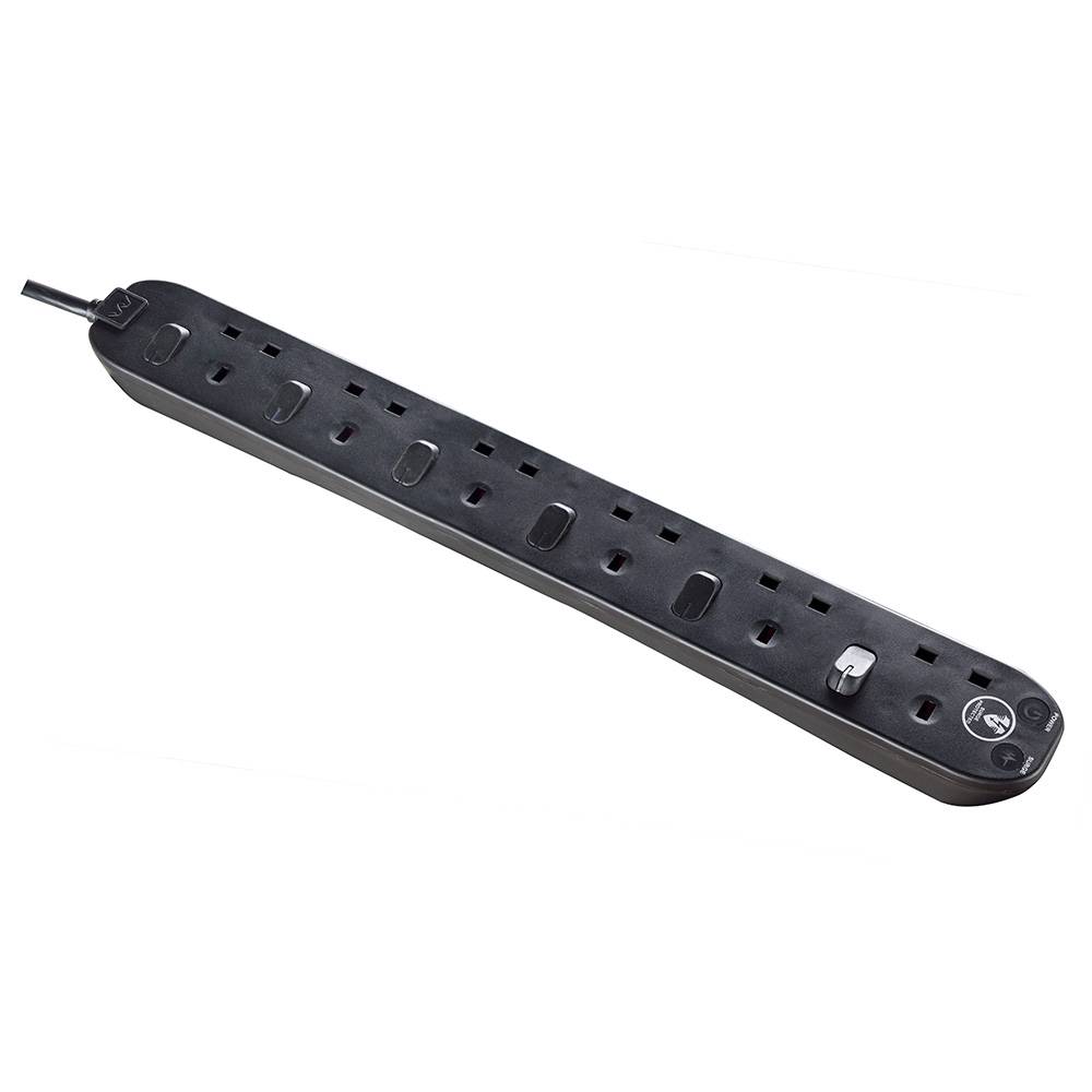 Masterplug Surge Protector 6 Gang 2 Meter Swtiched Extension SWSRG62NB