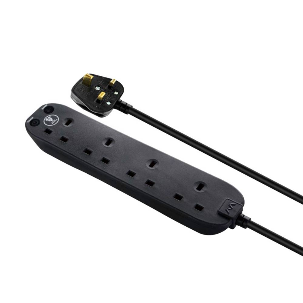 Masterplug Surge Protector 4 Gang 2 Meter Extension Lead SRG42NB