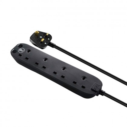 Masterplug Surge Protector 4 Gang 2 Meter Extension Lead SRG42NB