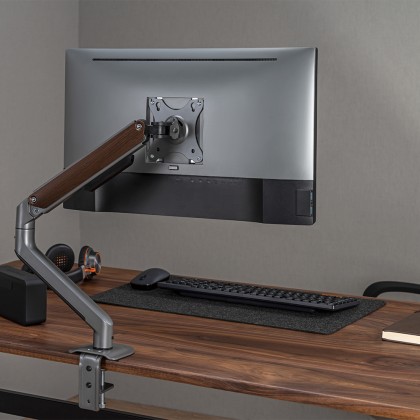 Brateck Single Monitor Stand Economical Spring-Assisted Monitor Arm Fit ...