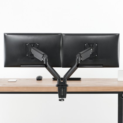 Brateck Premium Dual Monitors Stand Aluminum Gas Spring Monitor Arm Fit ...
