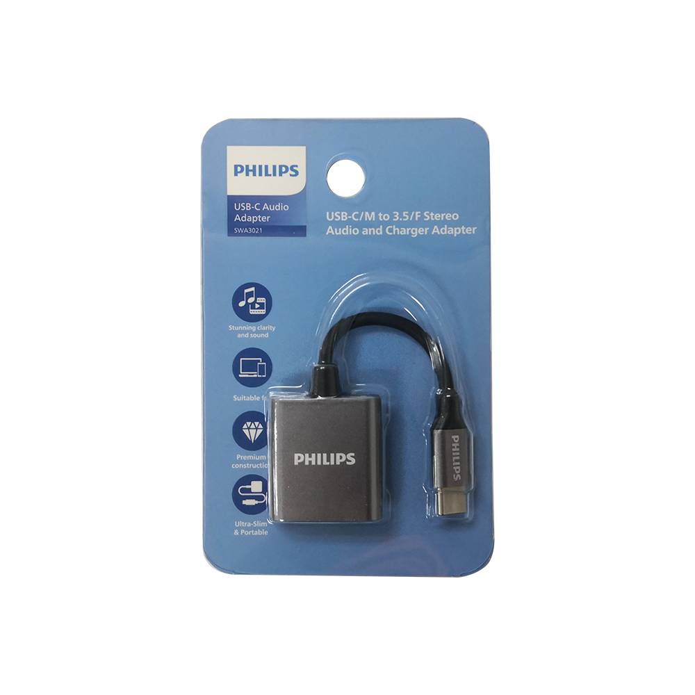 Philips USB-C to 3.5mm Jack and USB-C Audio Adapter Support USB-C ...
