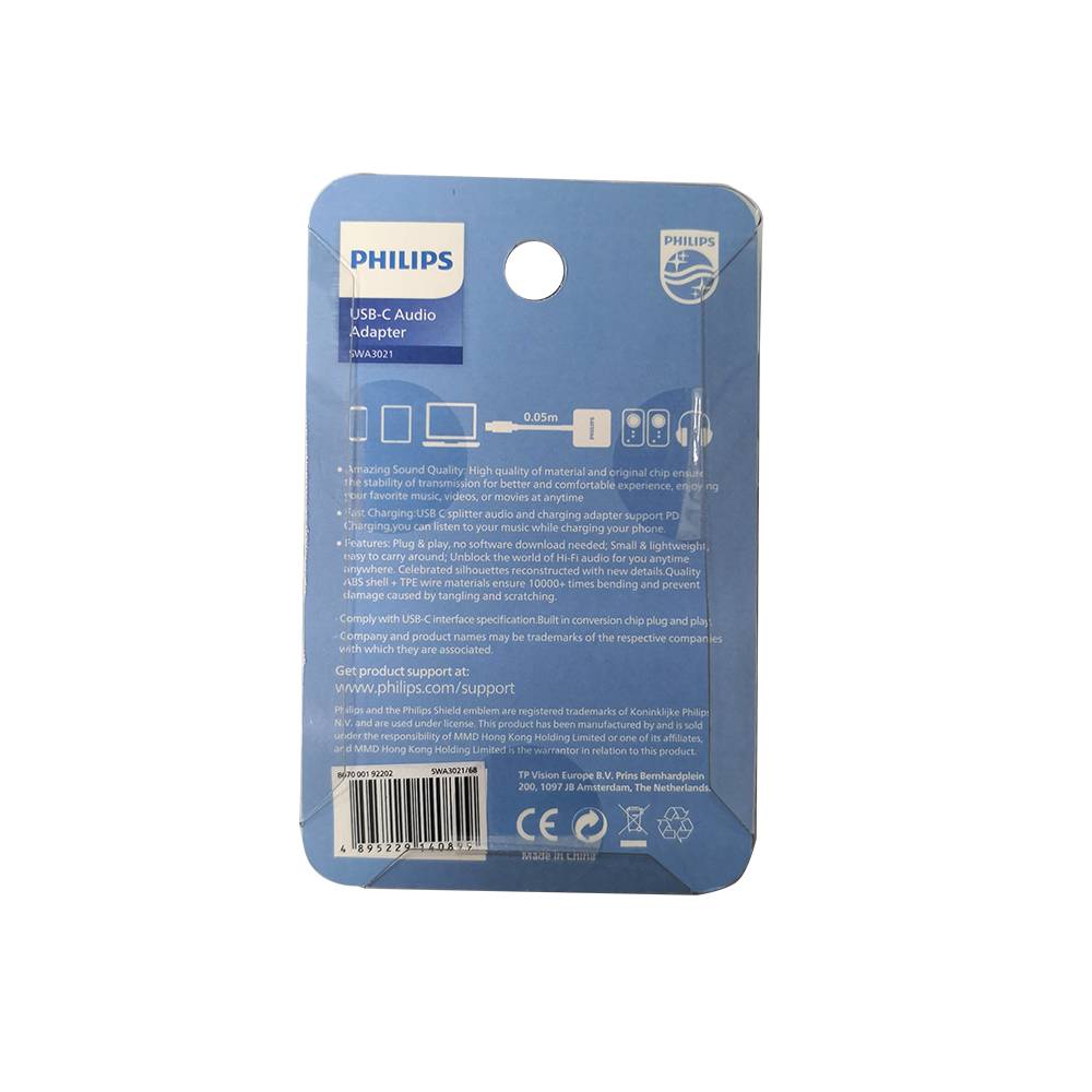 Philips USB-C to 3.5mm Jack and USB-C Audio Adapter Support USB-C ...