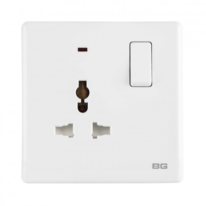 BG Universal Switched Socket Outlet With LED