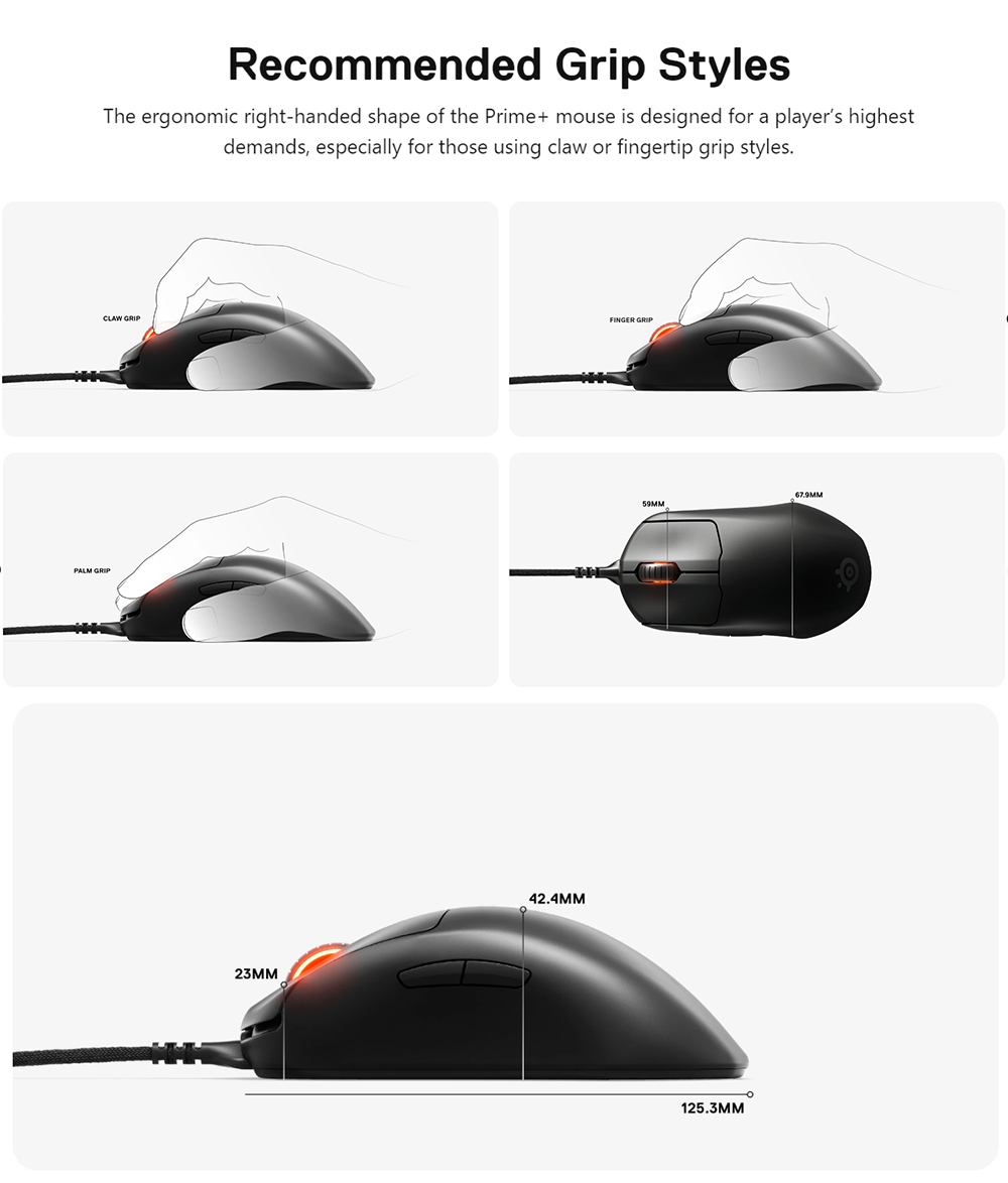 SteelSeries Prime+ Gaming Mouse