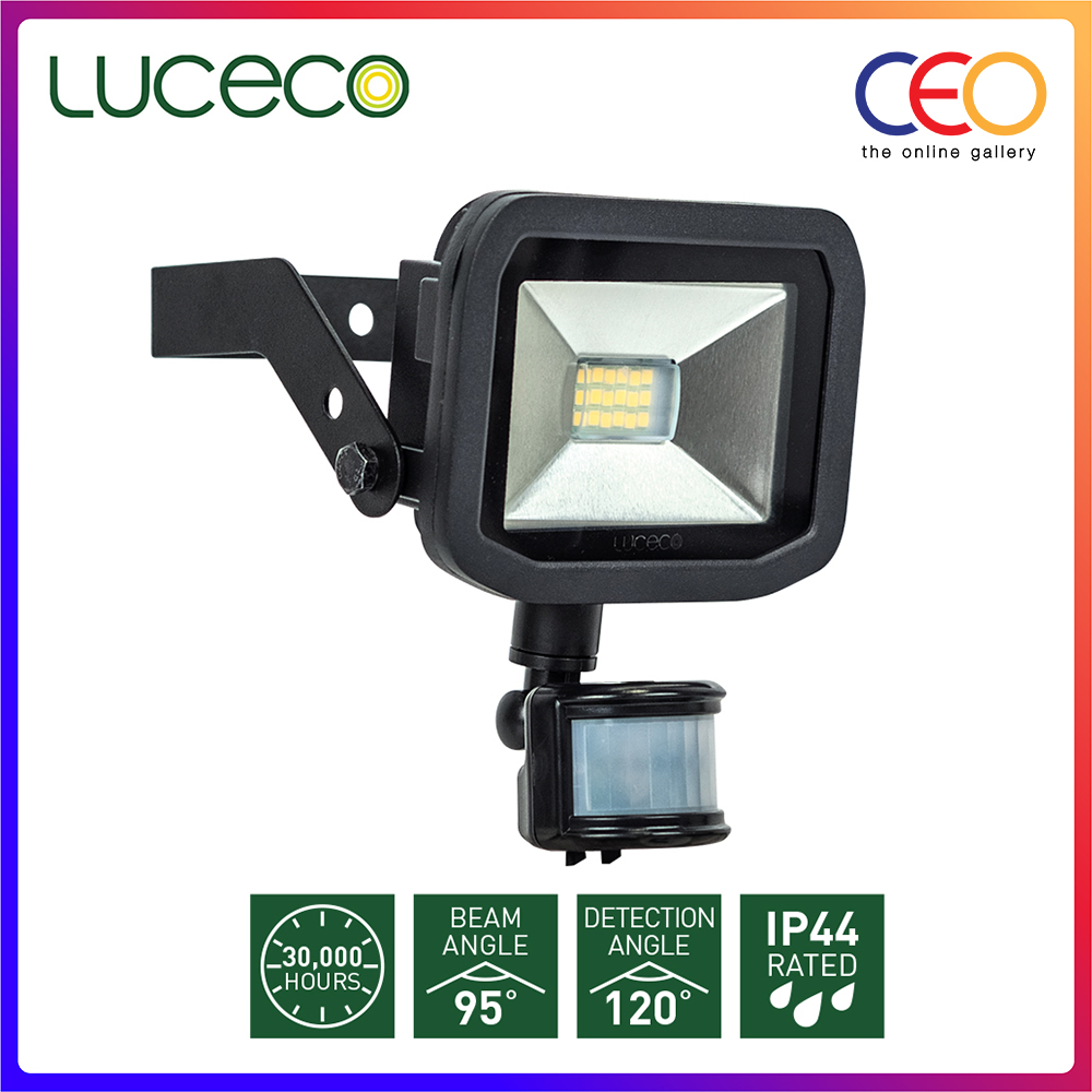 Luceco Guardian Slimline LED Floodlight with PIR 6500K Cool Daylight ...