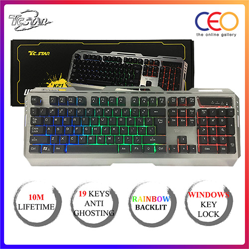 TCSTAR Rainbow Illumination Gaming Keyboard (K21)