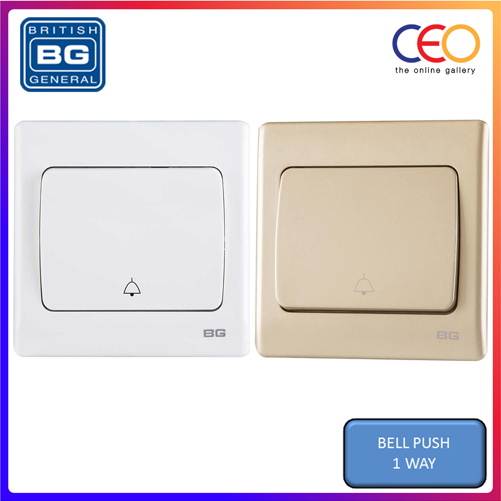 British General Moulded Neo Slimline 10A 10AX Wide Rocker Wall Switch Bell
