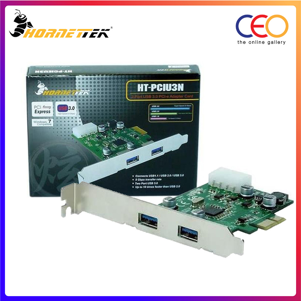 HornetTek 2-Port USB 3.0 Internal PCI-e Adapter Card (HT-PCIU3N)