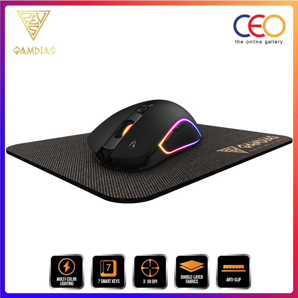 Gamdias ZEUS E3 Multi Color Optical Gaming Mouse 3600 DPI Mice Combo ...