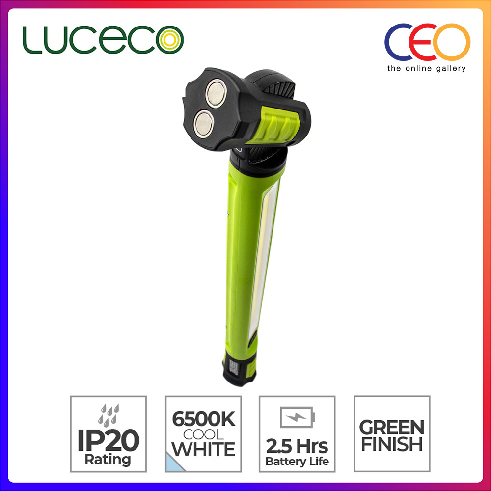 Luceco Rechargeable 12V High Output Inspection Torch Multi Fixing ...