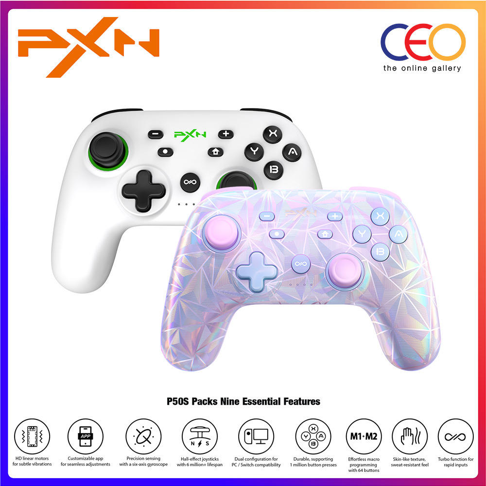 PXN P50S Next Gen HD Vibration Feedback Gyro NFC Bluetooth Gaming ...