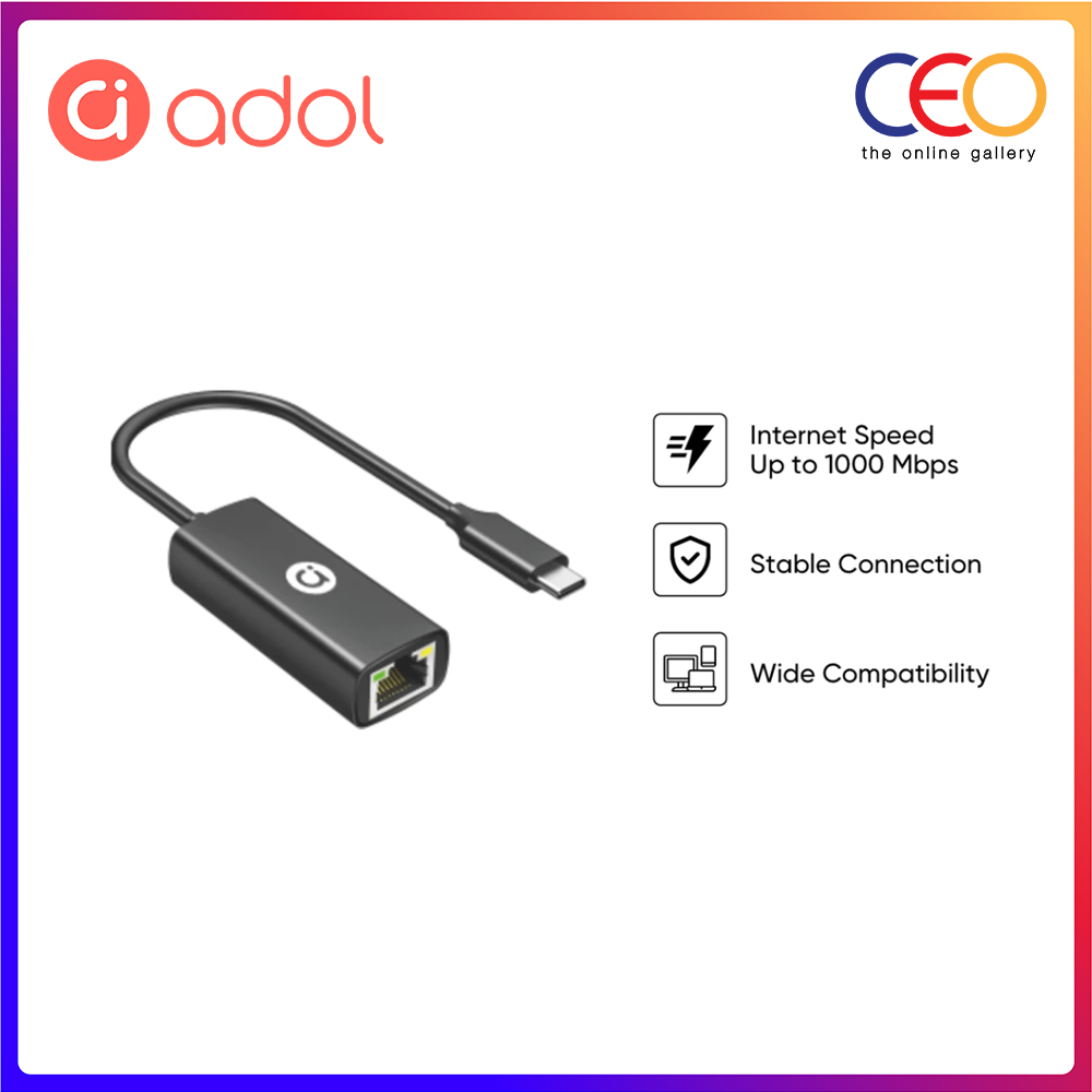 ADOL Type-C 3.0 to 1000Mbps Gigabit Ethernet Adapter (GD-EC112) – USB-C ...