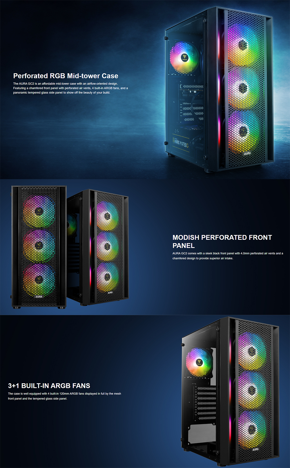 AURA GC2 MID TOWER PC CASE