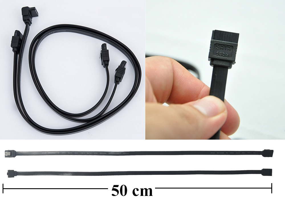Gigabyte SATA 3.0 6Gbps L Shaped and Straight Serial ATA Data Cable ...